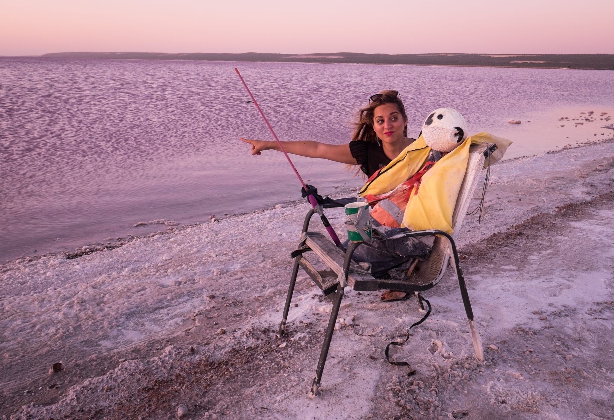 On the Shores of a Pink Lake in Australia - Adventurous Kate